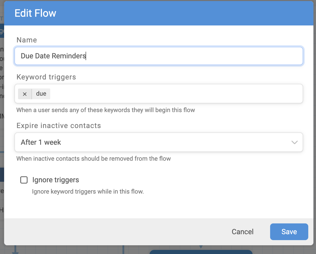 Assigning Keywords to a Flow | PrinceTech
